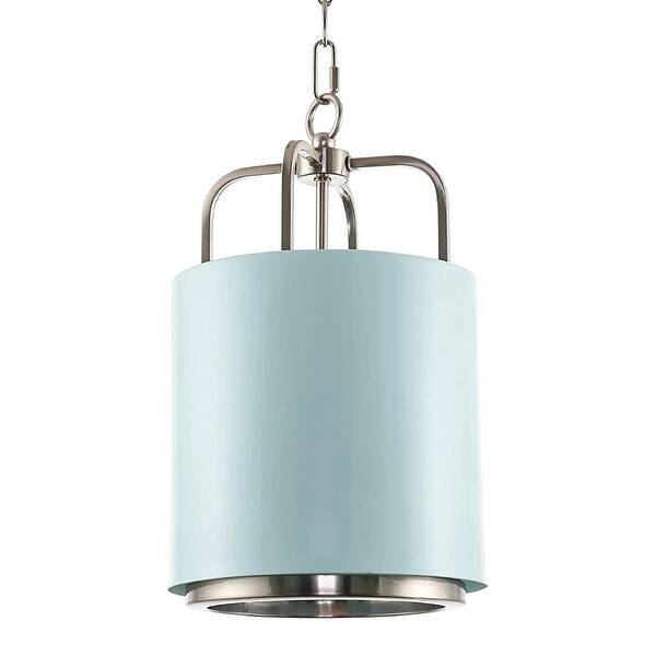 Arctic Blue metal lamp shade 1-Light modern and chic Light Brushed ...