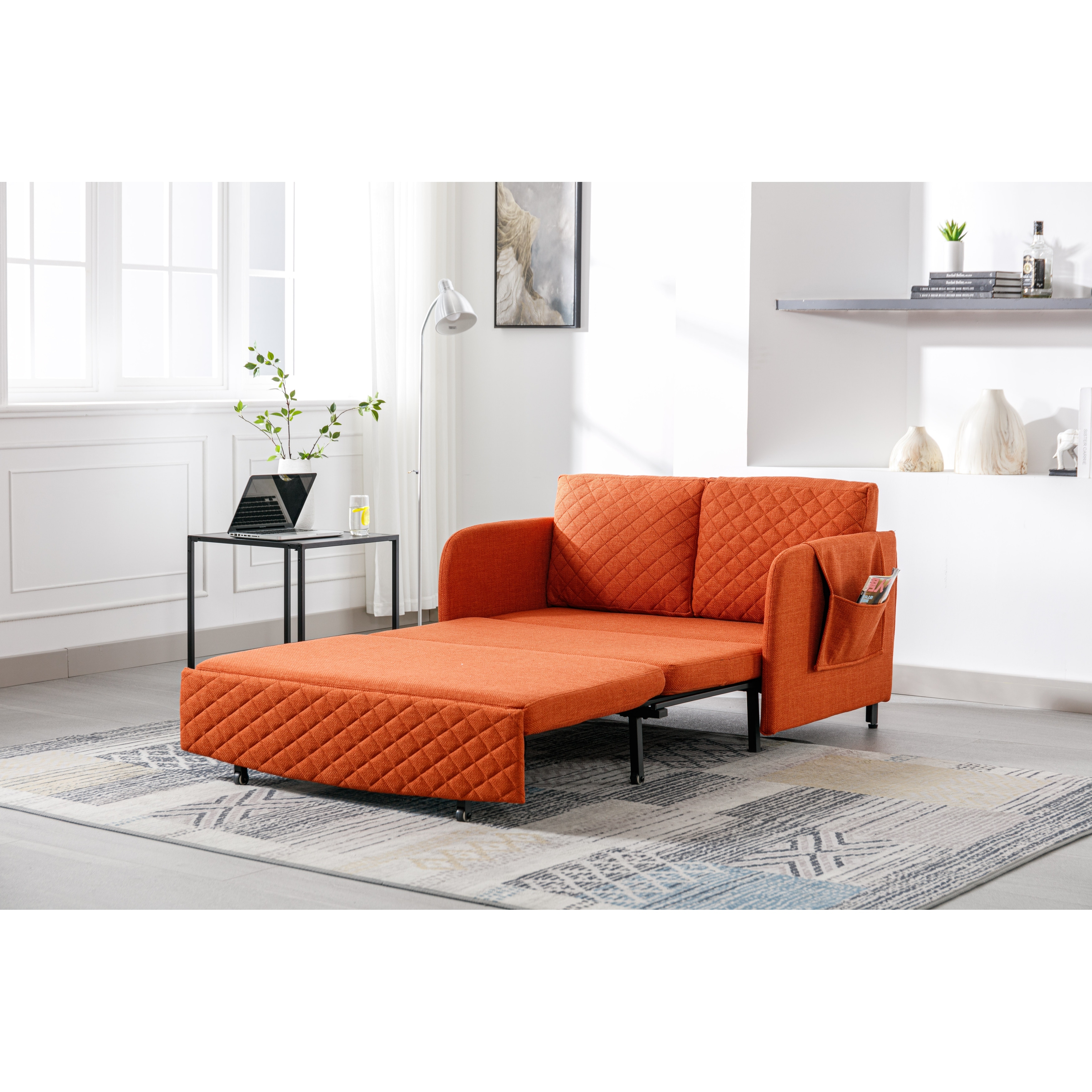 ikea orange sofa bed