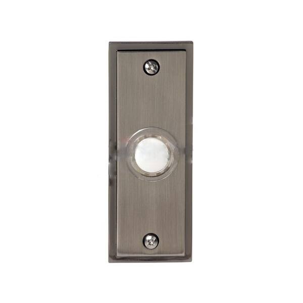Rectangle Brushed Nickel Push Button in Stainless Steel American Imaginations - Bed Bath ...