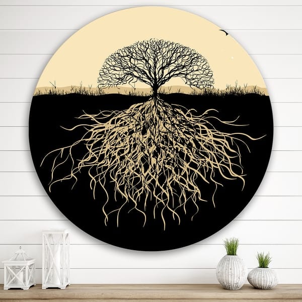 tree roots wall art