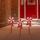 Lighted Peppermint Candy Christmas Outdoor Pathway Markers -16" - Set ...
