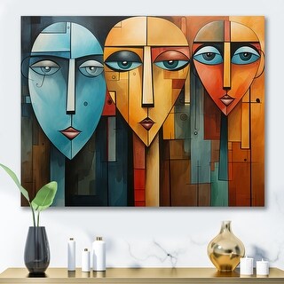 Designart "Cubism Geometric Portrait XI" Cubism Wall Decor - Bed Bath ...