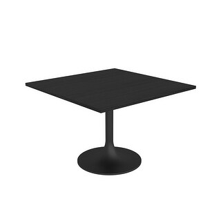 Small Square Pedestal Table With Tulip Base 42" Meeting Room Table ...