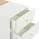 Modern Luxury Multi-Functional Island Vanity Dresser and Storage Cabinet with Glass Tabletop ...