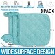Zulay Kitchen 3-Pack Pot Holders for Kitchen Heat Resistant Cotton ...