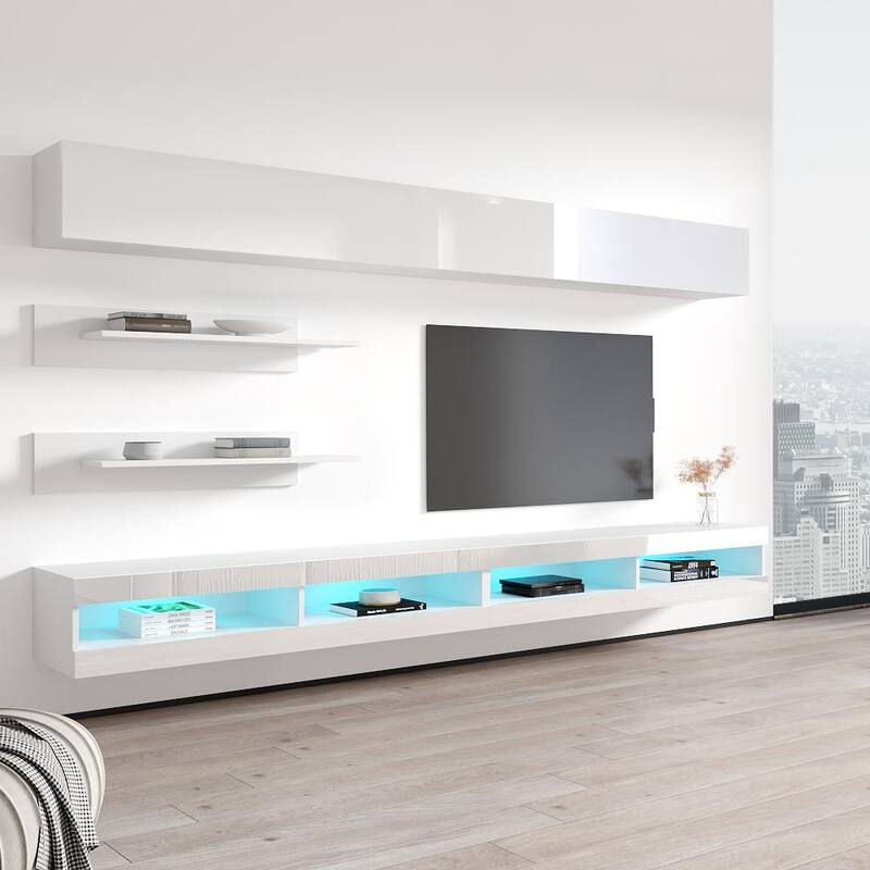 Meble Furniture Fly I1 34TV Wall Mounted Floating Modern Entertainment ...