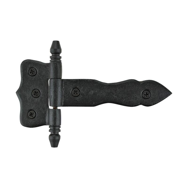 Black T Strap Hinge 5 " L Wrought Iron Colonial Hinge Rust Resistant ...