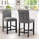 24 Inches Counter Height Bar Stools with Button Tufted Back Set of 2 ...