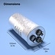 ONE Power 45/5-MFD, 370V or 440V Dual Run A/C Capacitor 45+5 uF CBB65B ...
