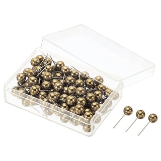 100pcs Push Pins Round Head Map Tacks Thumb Steel Point - Bed Bath ...