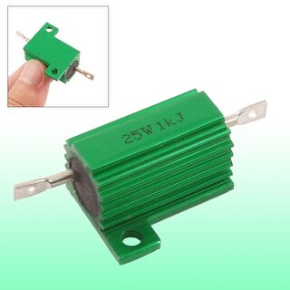 25W 1K Ohm Screw Tap Mounted Aluminum Clad Wirewound Resistor - Green ...