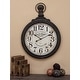Brown Wooden Distressed Pocket Watch Style Decorative Wall Clock with ...