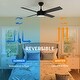 Moasis 48-inch 4 Blades Ceiling Fan with LED Lights and Remote Control ...