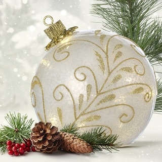 6" LED Glass Scroll Table Piece Ornament - Bed Bath & Beyond - 39145197