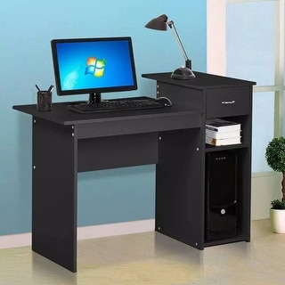 Computer Desk Corner Workstation Laptop Table Shelves Drawer Cabinet ...
