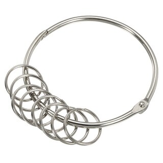 Metal Loose Leaf Binder Ring Key Keyring Holder Keychain Management ...