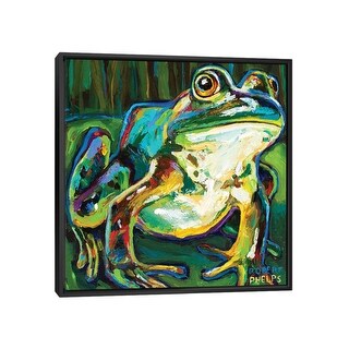 iCanvas "Pond Frog" by Robert Phelps Framed Canvas Print - Bed Bath ...
