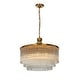 Mid-century Modern 8-Lights 3-Tier Glam Antique Brass Round Glass ...