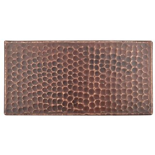 Premier Copper Products 4" x 8" Hammered Copper Tile - Oil Rubbed ...