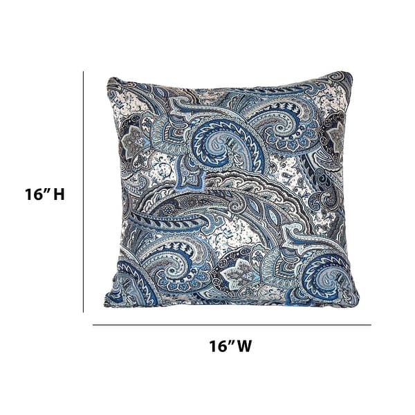 TK Classics Decorative Square Outdoor Throw Pillows, Indigo - Set of 2 ...
