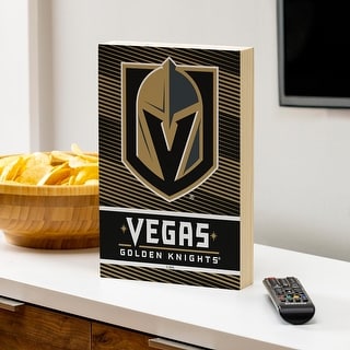 Vegas Golden Knights Wooden Tabletop Mantel Shelf Sign - Bed Bath ...