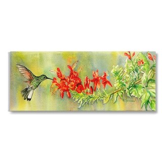 Stupell Hummingbird & Red Lilies Canvas Wall Art Design By Christine ...