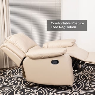 Modern Lounge Chair Sofa Chair with Extendable Footrest and Headrest ...