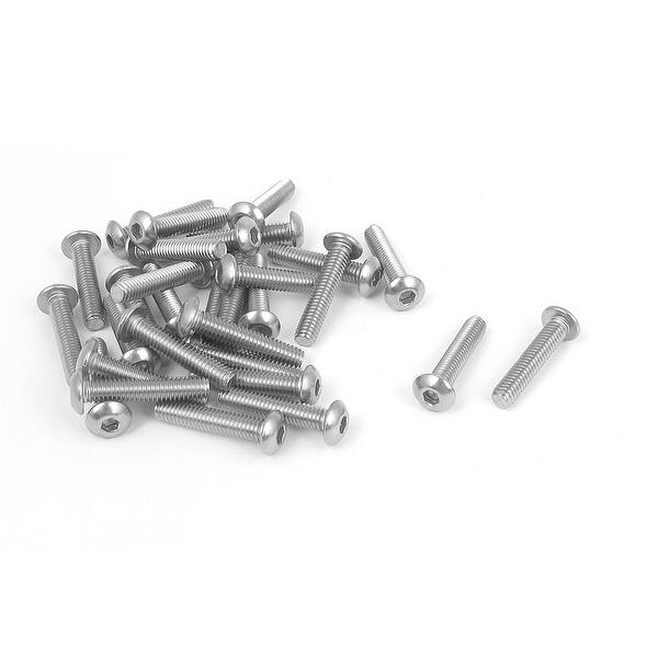 M3x20mm 304 Stainless Steel Hex Socket Countersunk Round Head Screw Bolts 30PCS - Bed Bath ...