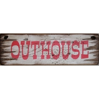 Cowboy Signs Wood Wall Hanging Western Rustic Outhouse White Red - 6 x ...