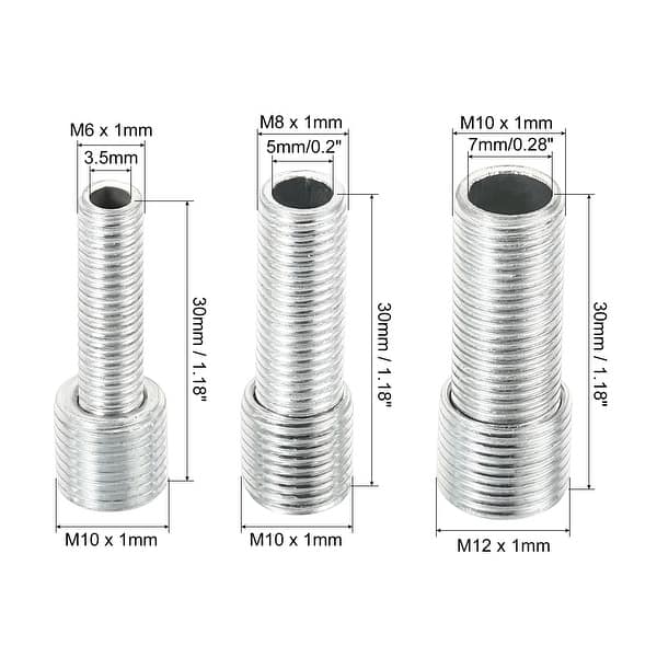 6pcs M10/M12 to M6/M8/M10 Male Threaded Reducer Screw Fitting Adapter ...