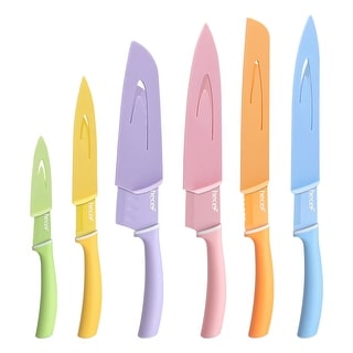 6-Piece Stainless Steel Kitchen Knife Set - Multicolor - Bed Bath ...