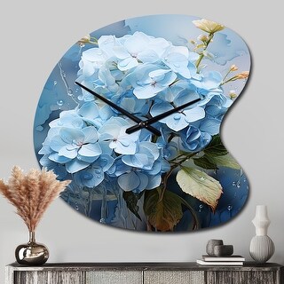 Designart - Blue Hydrangea Subtle Serenade - Hydrangea Large Wall ...