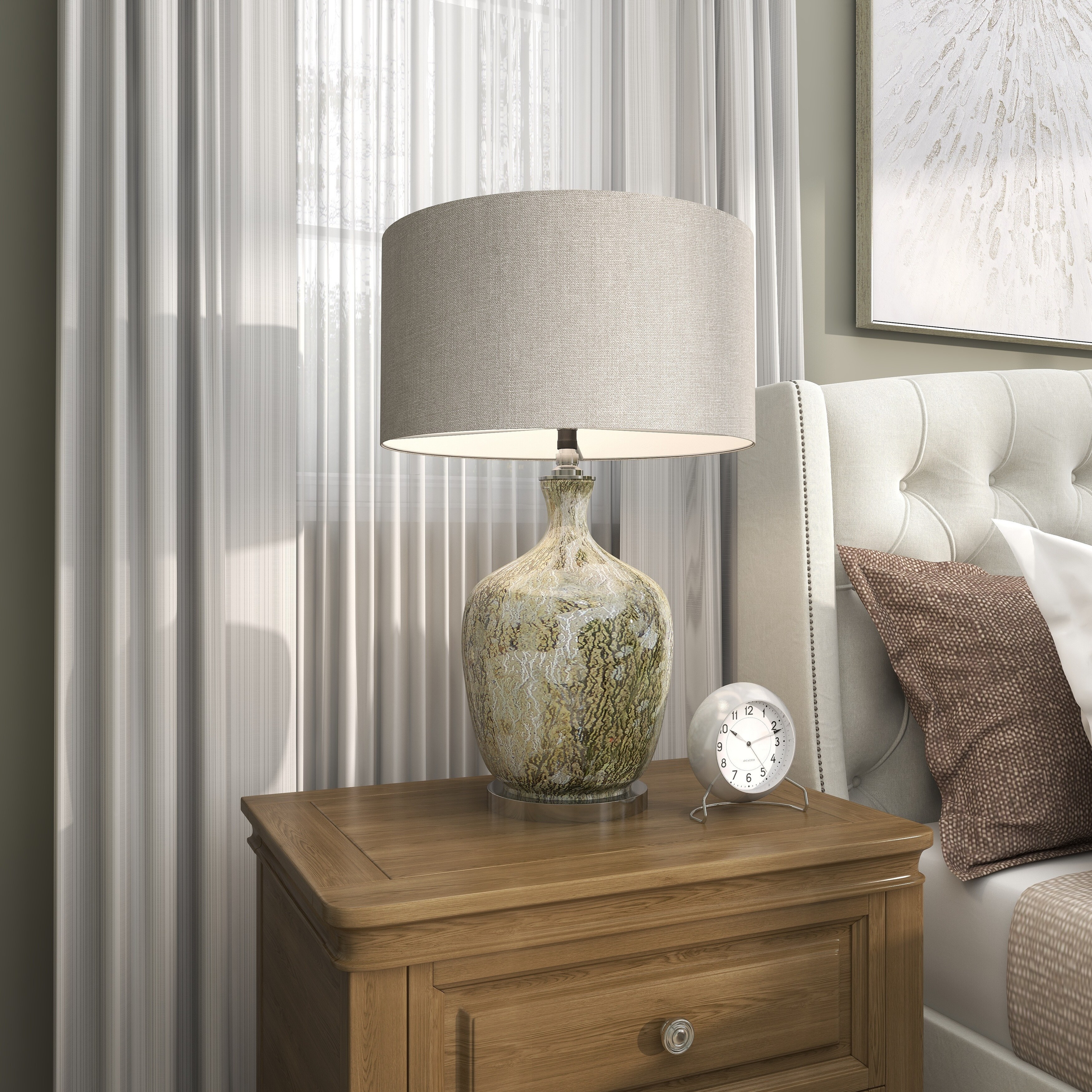 Silver Glass Room Table Lamp with Faux Mercury Glass Finish Bed Bath Beyond 32080637