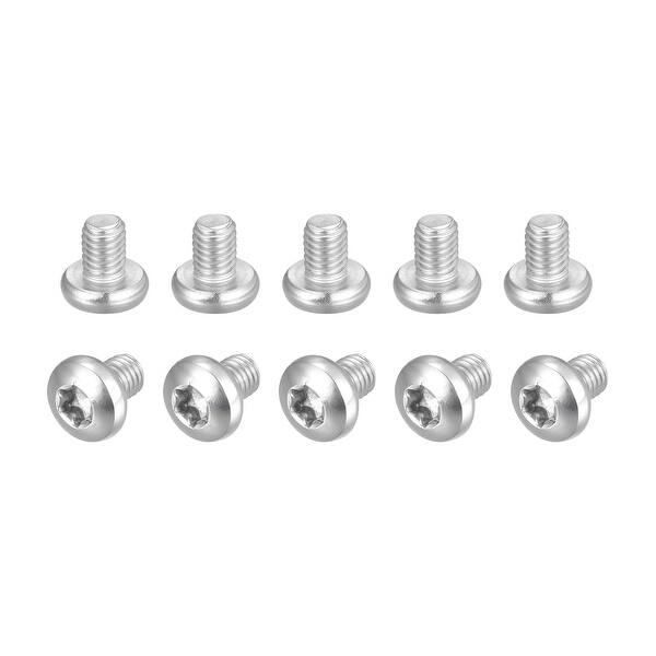M6x8mm Torx Security Machine Screws, 10pcs 316 Stainless Steel Pan Head Screw - Silver - Bed ...