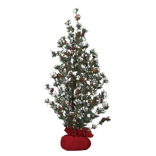 Transpac Artificial 24 in. Green Christmas Tree In Gift Bag with ...
