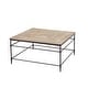 Fenway Mango Solid Wood Top and Metal Square Coffee Table - Bed Bath ...