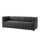 HULALA HOME Olinto Modern 83''W Genuine Leather Tufted Couch Sofa with ...