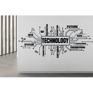 Technology Vinyl Wall Art Decal, Circuit Board Wall Decal - Bed Bath ...