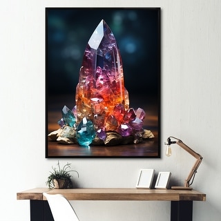 Designart "Spiritual Colorful Stone Energizing Crystals I" Spiritual ...