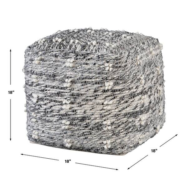 Uttermost Narol Gray Pouf - Bed Bath & Beyond - 37634573