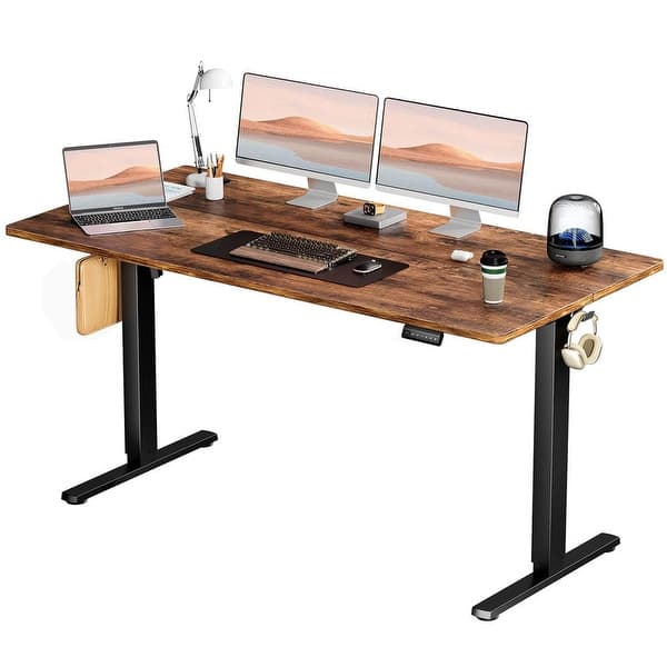 Electric Height Adjustable Ergonomic Computer Desk - Bed Bath & Beyond ...