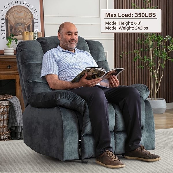 Manual Recliner Overstuffed Breathable Fabric Sofa for Living Room On Sale Bed Bath Beyond 37909519