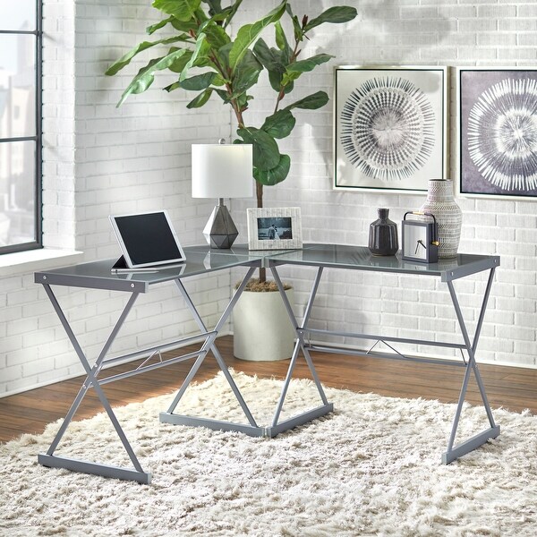 Simple Living Janae Glass Corner Desk On Sale Bed Bath Beyond 29420784