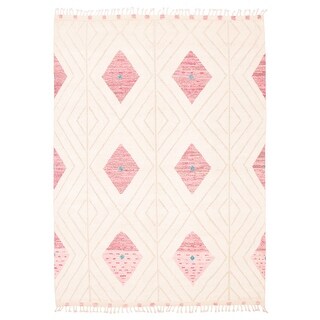 ECARPETGALLERY Hand-knotted Marrakesh Cream Wool Rug - 8'0 x 11'1 - Bed ...