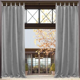 Pro Space 50 in x 120 in Outdoor Curtains Blackout UV Ray Protected ...