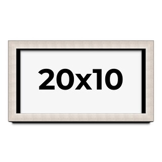 20x10 Shadow Box Frame Silver Real Wood Contemporary Shadowbox Display ...