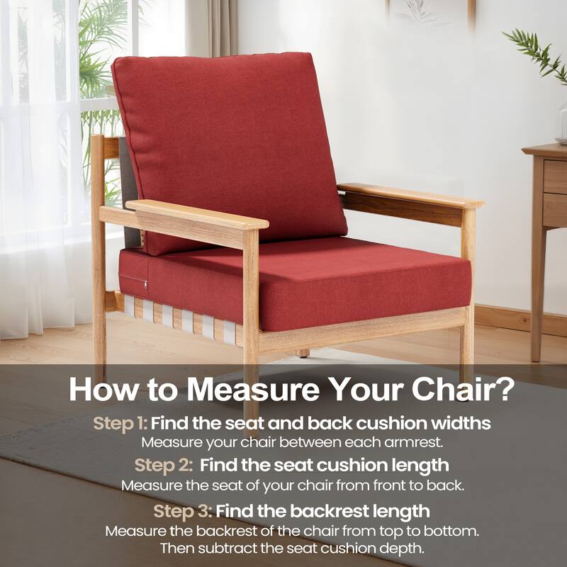 24.4 x 27.6 x 4.5 in T Outdoor Indoor Patio Premium Fabric Seat ...
