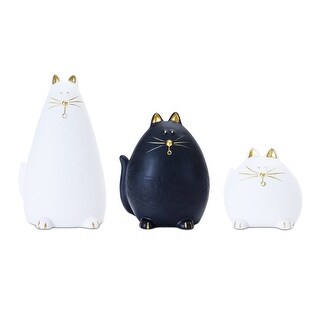 Modern Cat Figurine (Set of 3) - 4 x 3 x 6.5" - Bed Bath & Beyond ...
