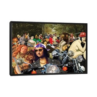 iCanvas "Bikers Sur L'Herbe" by Barry Kite Framed - Bed Bath & Beyond ...