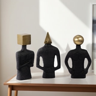 Sagebrook Home Modern Abstract Shapes Set of 3 Metal People Statue ...